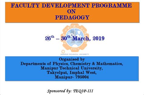 Faculty Development Programme On Pedagogy Mtu