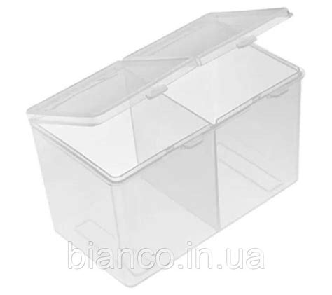 Органайзер бокс контейнер 2 секції для серветок ватних паличок спонжів 2 в 1 пластик з