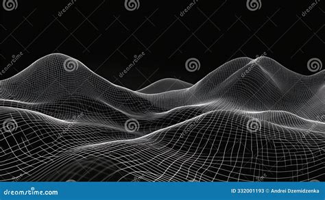 On The Background An Abstract Wave Like Pattern Appears In Black And White Stock Illustration