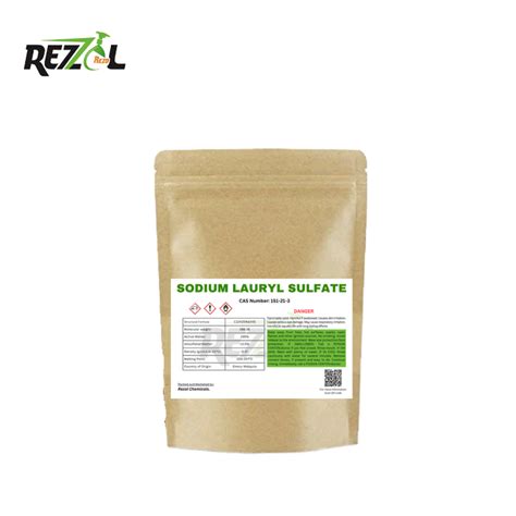 Rezol Sodium Lauryl Sulphate 100g Sls Powder Sodium Dodecyl Sulfate Surfactant Shampoo