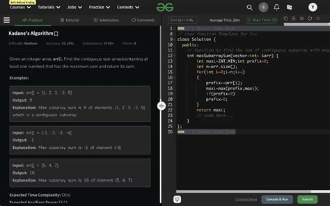 Yash Verma On Linkedin 100daysofcode Day38 Coding Algorithms Kadanealgorithm