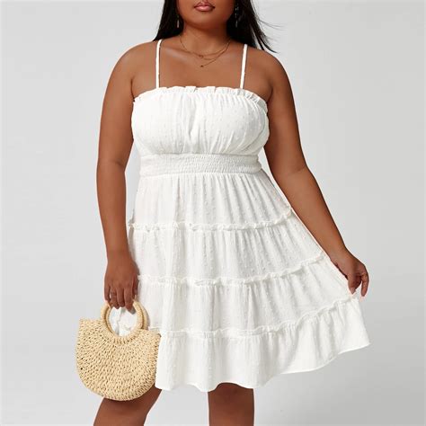 Sexy Plus Size White Cross Back Summer Dress Lekker Global