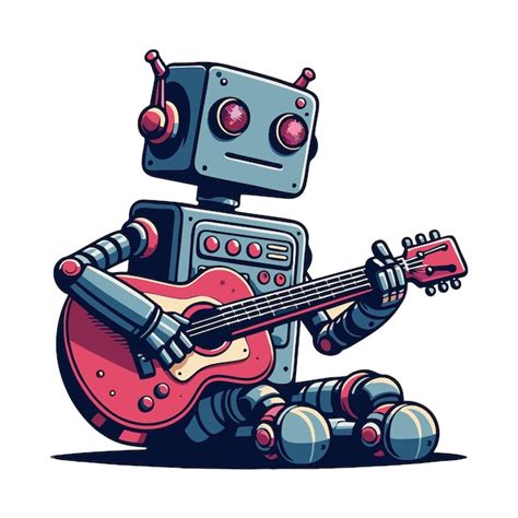 Vector Robot Playing Guitar Premium Ai Generated Vector