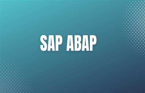 Sap Abap Risingstar Tech
