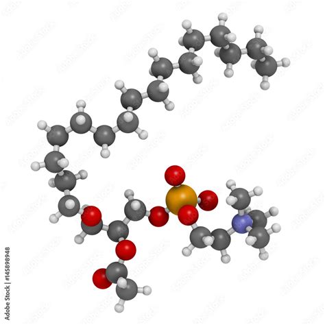 Platelet Activating Factor Paf Signaling Molecule 3d Rendering