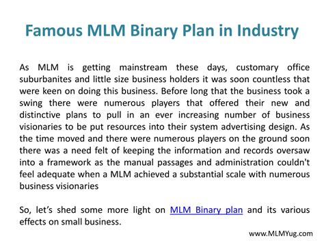 PPT Famous MLM Binary Plan In Industry PowerPoint Presentation Free Download ID 8275449