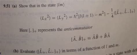 Solved 9 51 A Show That In The State Lm Chegg Com