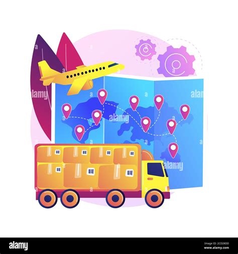 International Shipment Abstract Concept Vector Illustration Stock