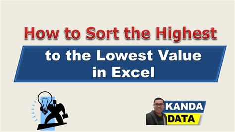 How To Sort The Highest To The Lowest Value In Excel Kanda Data