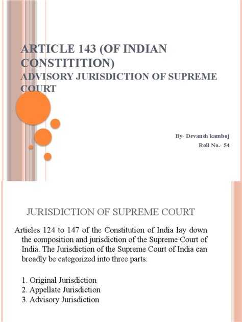 Article 143 Of Indian Constitition Pdf