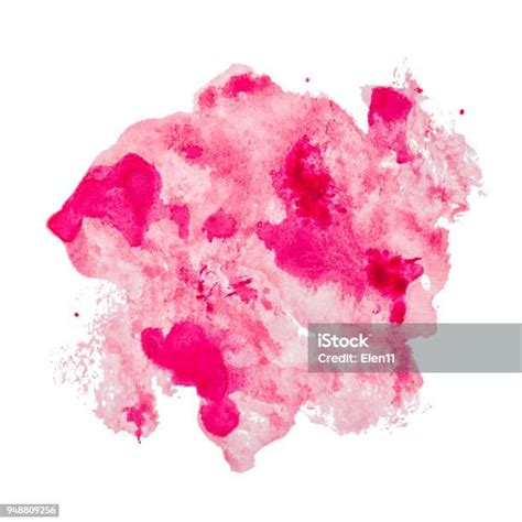 핑크 수채화 명소 손으로 그려진된 종이 질감 텍스트 디자인 웹 레이블 카드 배경 태그에 대 한 얼룩 흰색 배경에 고립 Eps 10 벡터 일러스트입니다 물에 대한 스톡 사진