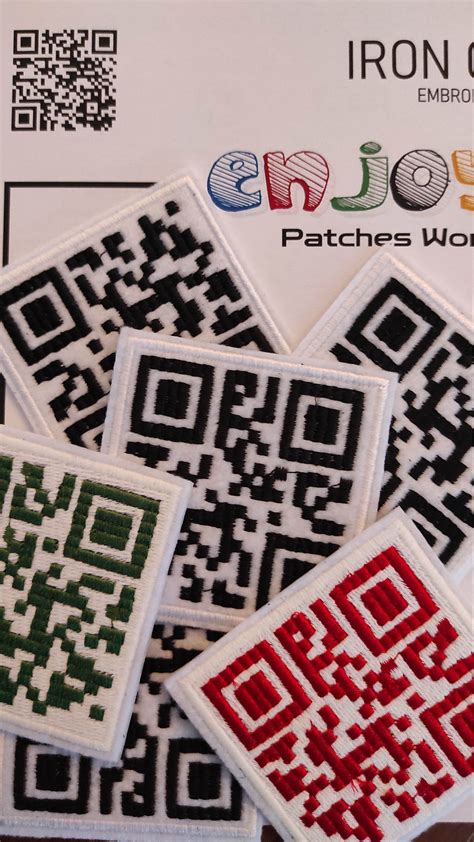 QR Code Patch Custom Embroidered QR Code Patch Iron On Etsy