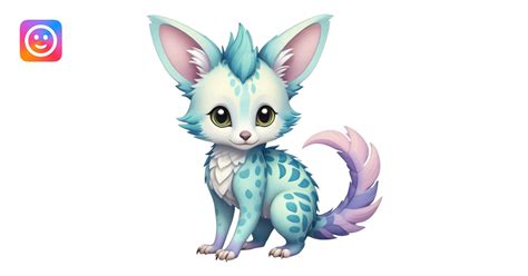 Feral Rare Fantasy Cute Pastel Tropical Vernid Trico Species By Lilaira