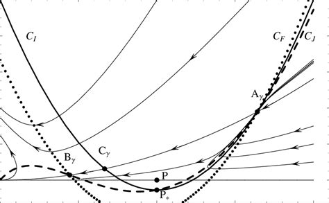 specific curves c i solid line c j dashed line c f dotted line