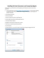 Installing GUI Hash Lab Installing GUI Hash Generators And Comparing