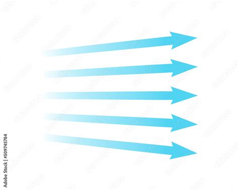Air Flow Blue Arrow Showing Direction Of Air Movement Wind Direction