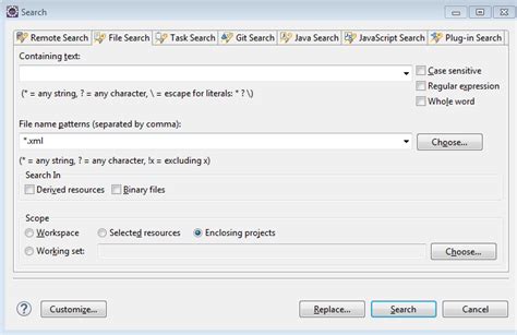 In Eclipse In The Package Explorer Can I Find Files By Name Stack