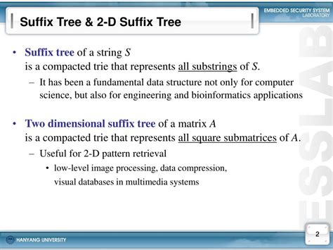 Ppt A Simple Construction Of Two Dimensional Suffix Trees In Linear