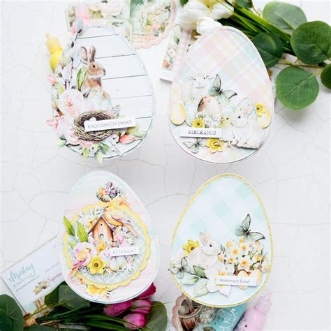 Egg Shapes Easter Cards Project Idea