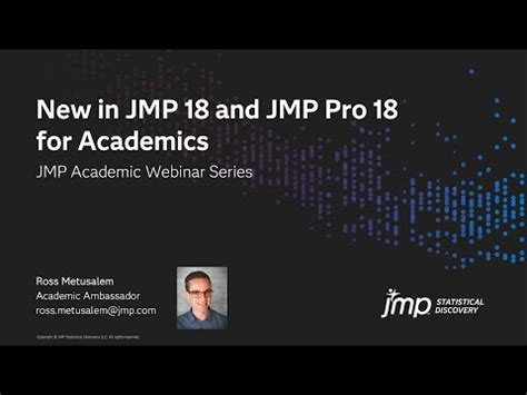 JMP Academic Webinar New In JMP And JMP Pro For Academics JMP User Community