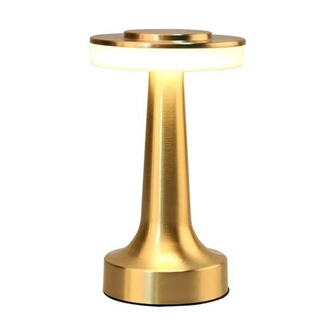 Portable Cordless Touch Sensor Led Table Lamp Gold