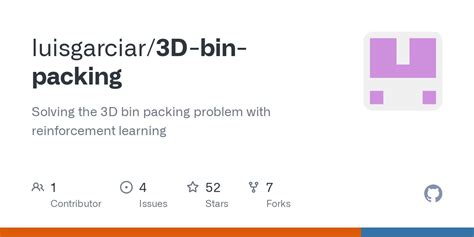 GitHub Luisgarciar D Bin Packing Solving The D Bin Packing Problem With Reinforcement Learning