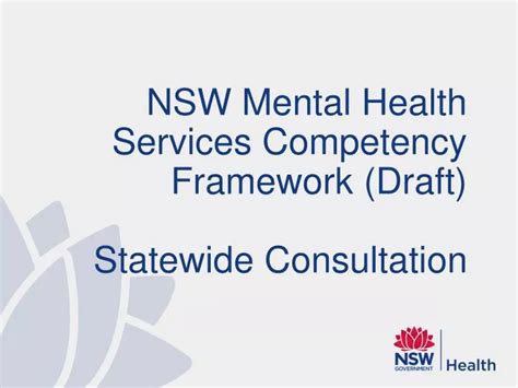 PPT NSW Mental Health Services Competency Framework Draft Statewide Consultation PowerPoint