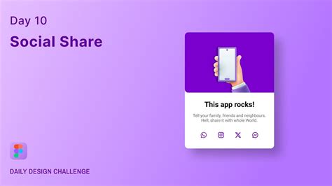 Daily Ui Design Challenge Day 10 Social Media Share Youtube