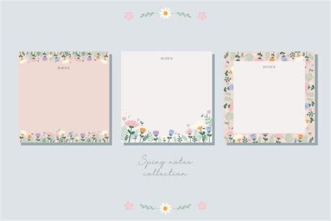 Spring Cute Letters Memo Pad Notes Graphic By Mookamook · Creative Fabrica