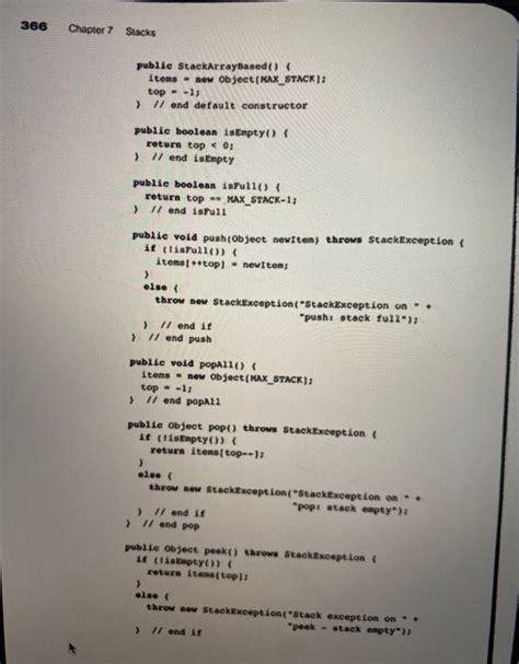 Solved Implement An Array Based Adt Stack Refer To Pp 365