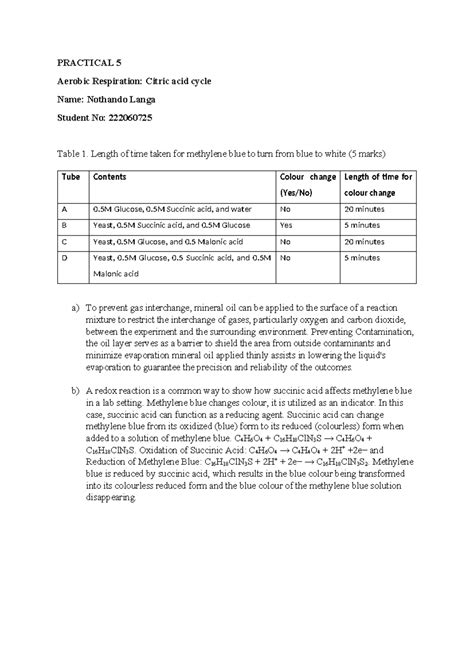 Bioc 212 Practical 5 Maybe It Will Help Practical 5 Aerobic