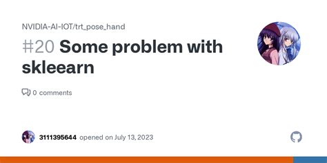 Some Problem With Skleearn Issue Nvidia Ai Iot Trt Pose Hand Github