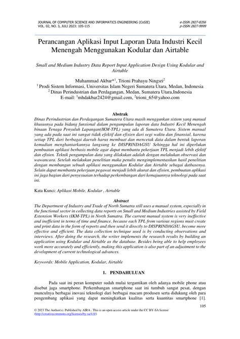 Pdf Perancangan Aplikasi Input Laporan Data Industri Kecil Menengah Menggunakan Kodular Dan