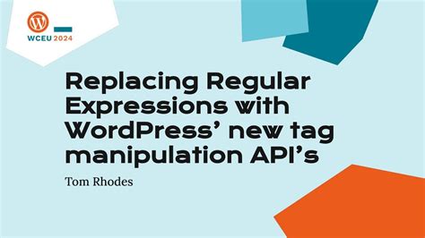 replacing regular expressions with wordpress new tag manipulation apis youtube