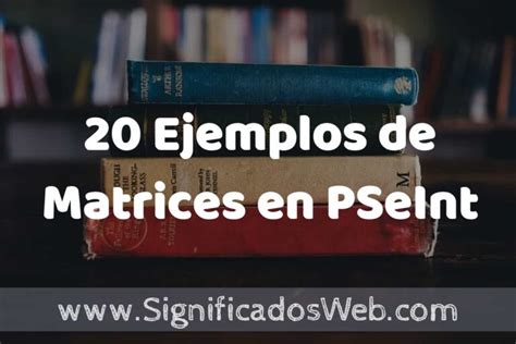 20 Ejemplos De Matrices En Pseint ️ Tipos Definición Y Análisis