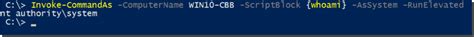 running powershell remotely as system with invoke commandas 4sysops