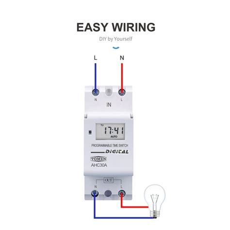 Tomzn Din Rail 2 Wire Weekly 7 Days Programmable Digital Time Switch Electricalwall