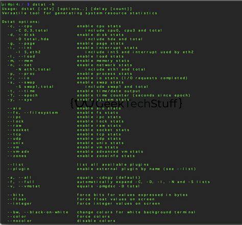 Dstat Viewing Linux Under The Hood Linux Geektechstuff