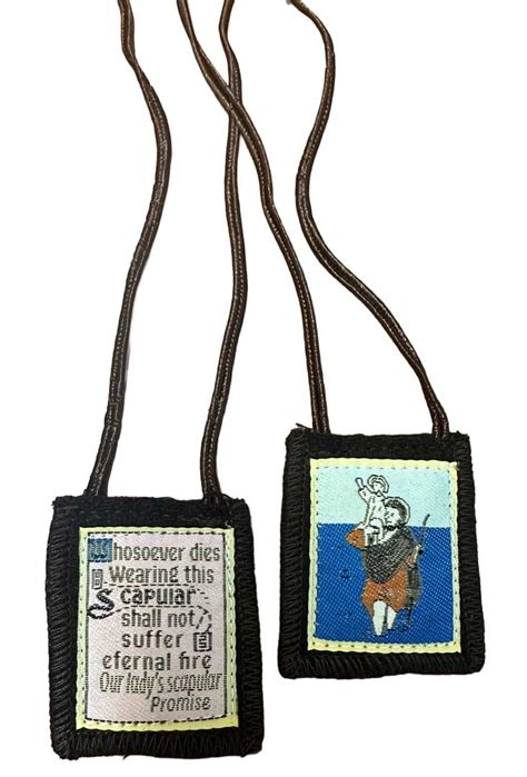 Saint Christopher Brown Scapular
