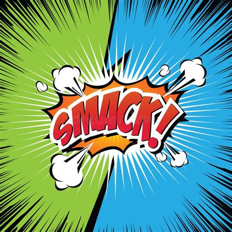 Smack Comic Speech Bubble Cartoon Stock Vector Illustration Of