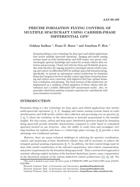 Precise Formation Flying Control Of Mult Pdf Download Free Pdf
