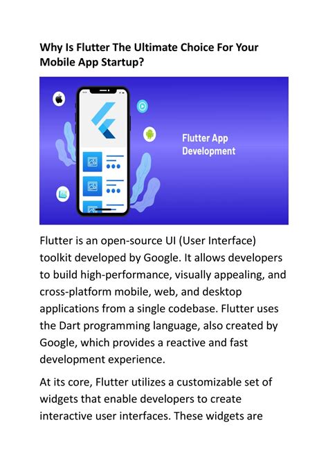 Ppt Why Is Flutter The Ultimate Choice For Your Mobile App Startup