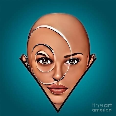 Bald Woman Modern Art Digital Art By Bruce Rolff Fine Art America