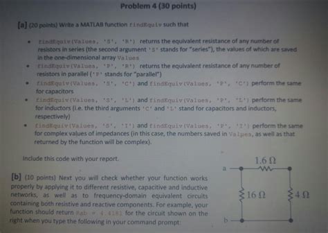 Solved Problem 4 30 Points A 20 Points Write A Matlab