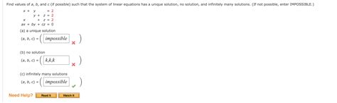 Solved Find Values Of Ab And C If Possible Such That The