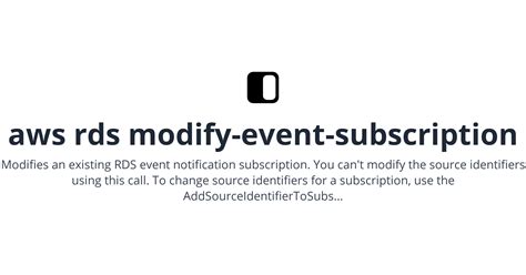 Aws Rds Modify Event Subscription Fig Aws Rds Modify Event Subscription Fig