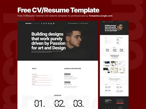 Richard Cv Resume Htmltailwind Css Website Template