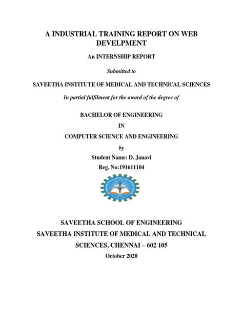 Internship Report Sample 1 Pdf Php Web Design