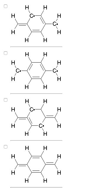 Solved Which Of The Following Resonance Structures Are