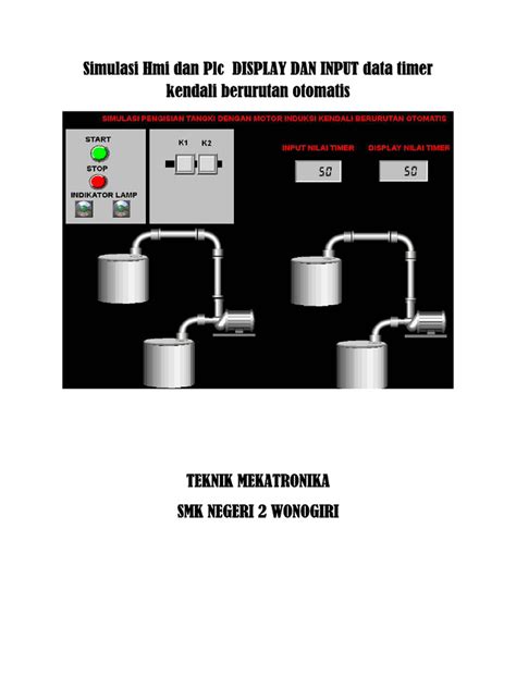 simulasi hmi plc pengendalian motor induksi star delta otomatis dengan setting timer hmi pdf
